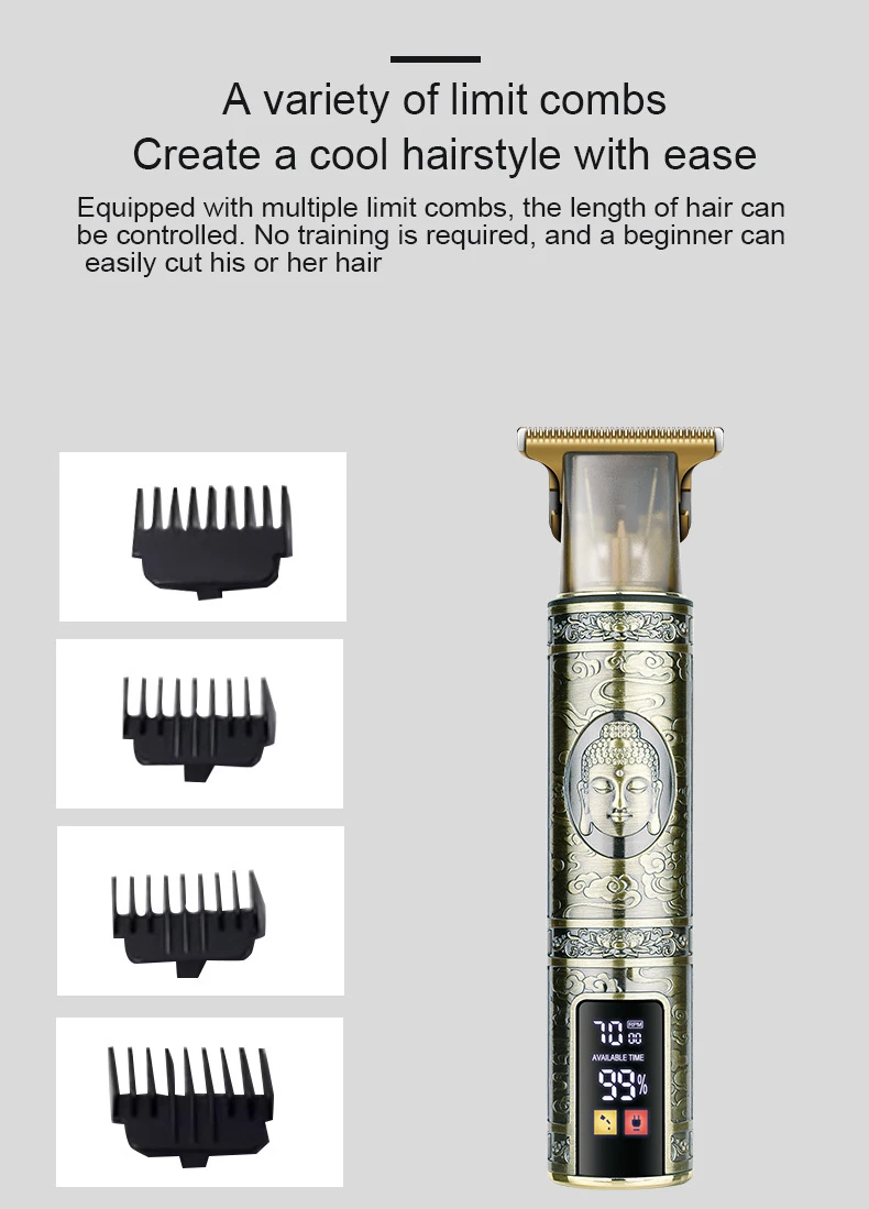 Tondeuse multi-usages,T9 0MM Tondeuses Barbe Rasage Machine Rasoir Pour Homme Barbier Tondeuse ...