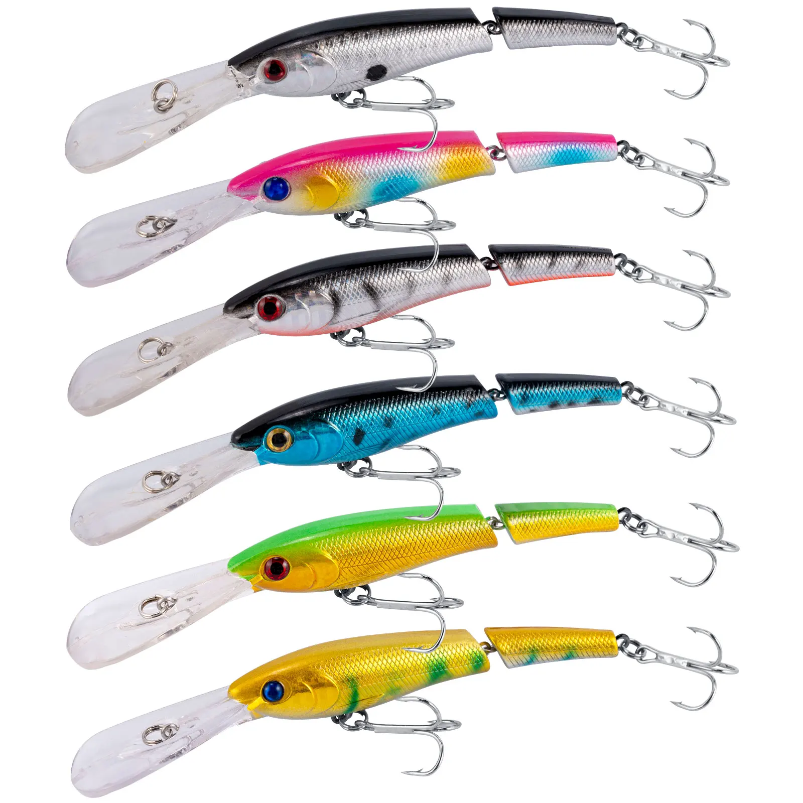 13.4g Fishing Jointed Jerkbait Minnow Lure Floating Crankbait Trolling ...