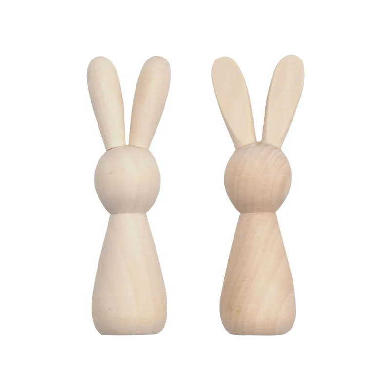 2pcs-Wooden-Rabbit-Accessories-Rabbit-Head-Bulk-Nail-Wood-Crafts ...