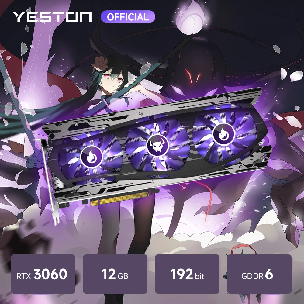 Yeston Nvidia Rtx 3060 New Graphic Card Gddr6 Gaming Gpu Video Cards ...