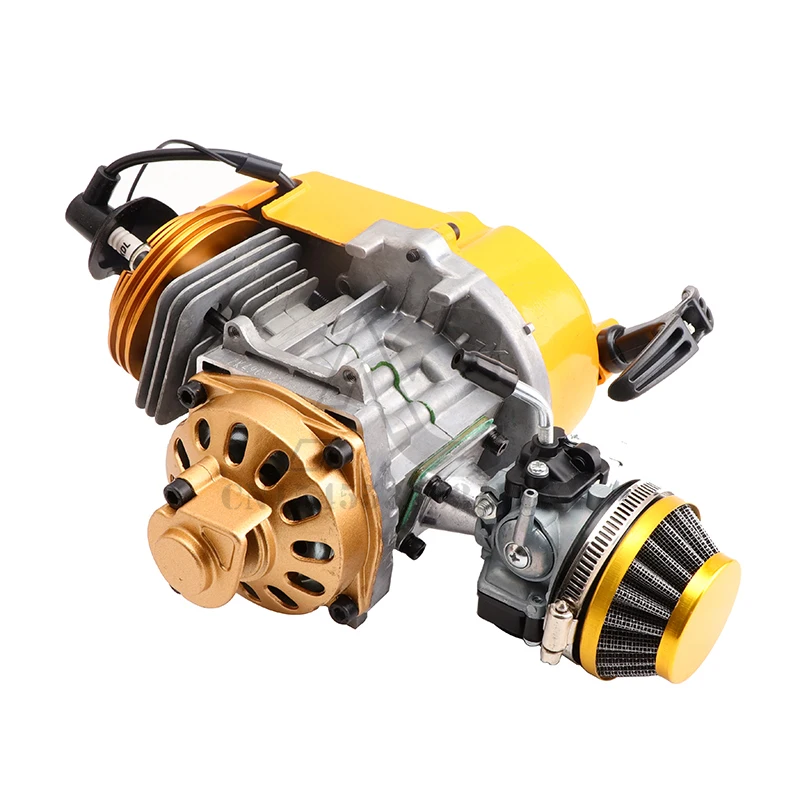 Mini motorcycle 49CC engine 2-stroke pull-type modified gasoline engine ...