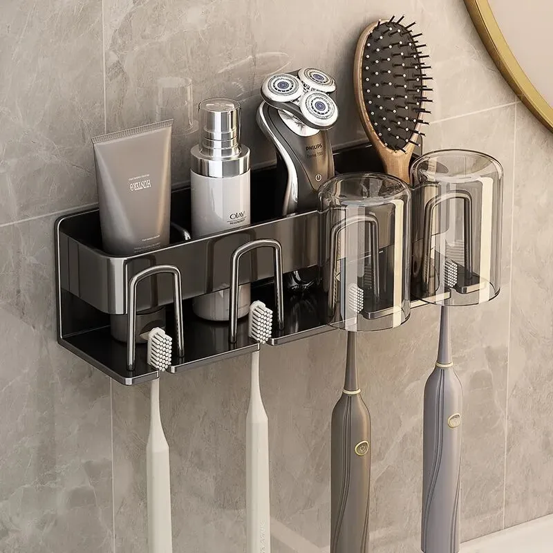 Bathroom-Aluminum-Toothbrush-Holder-Wall-Mounted-Cosmetics-Comb ...
