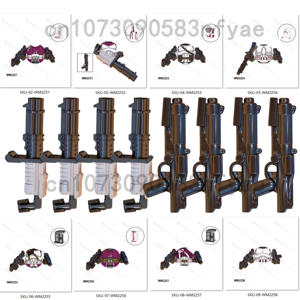 WM6127 WM6128 Building Blocks Soldier Action Figures Educational Mini ...