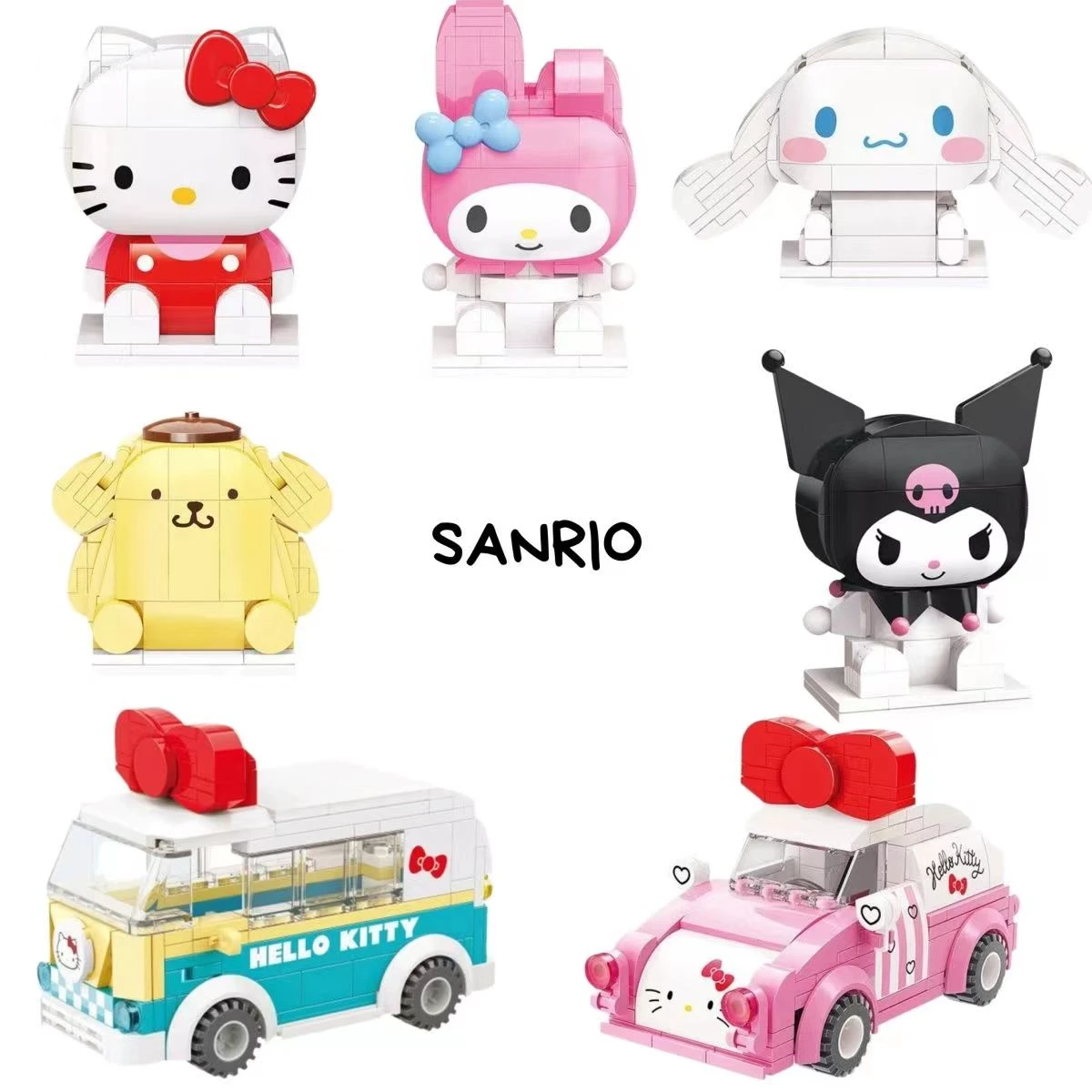 Bricks Kitty Anime Assembly | Hello Kitty Lego Figure | Action Figures ...