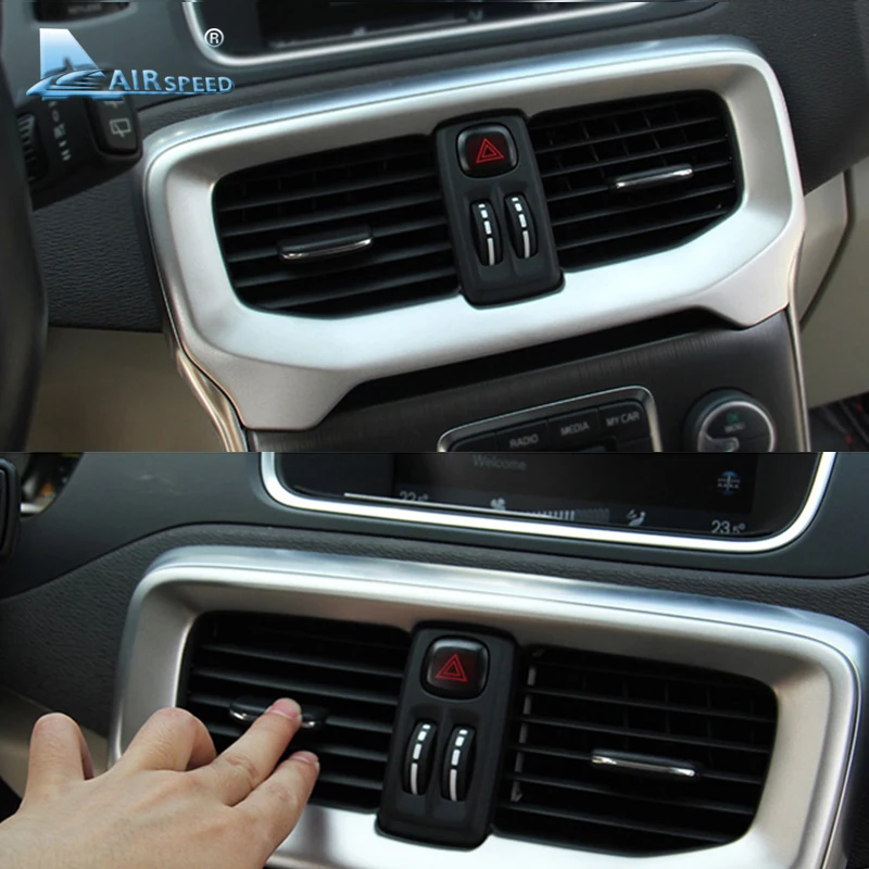 for-Volvo-V40-Console-Air-conditioning-Outlet-Decorative-Cover-Trim ...