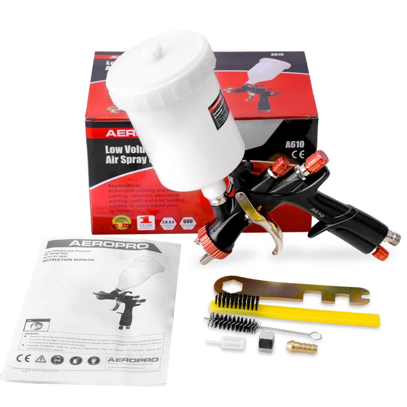 AEROPRO-R500-Spray-Gun-A610-1-3mm-Nozzle-600CC-LVLP-Gravity-For ...