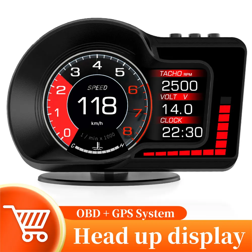 New-Head-Up-Display-Smart-Car-HUD-Gauge-Digital-Odometer-Security-Alarm ...