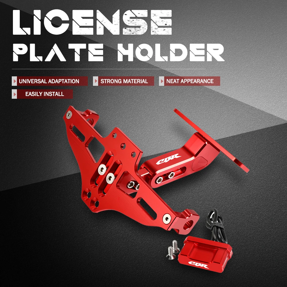 Motorcycle-License-Plate-Bracket-Licence-Plate-Holder-LED-Turn-Signals ...