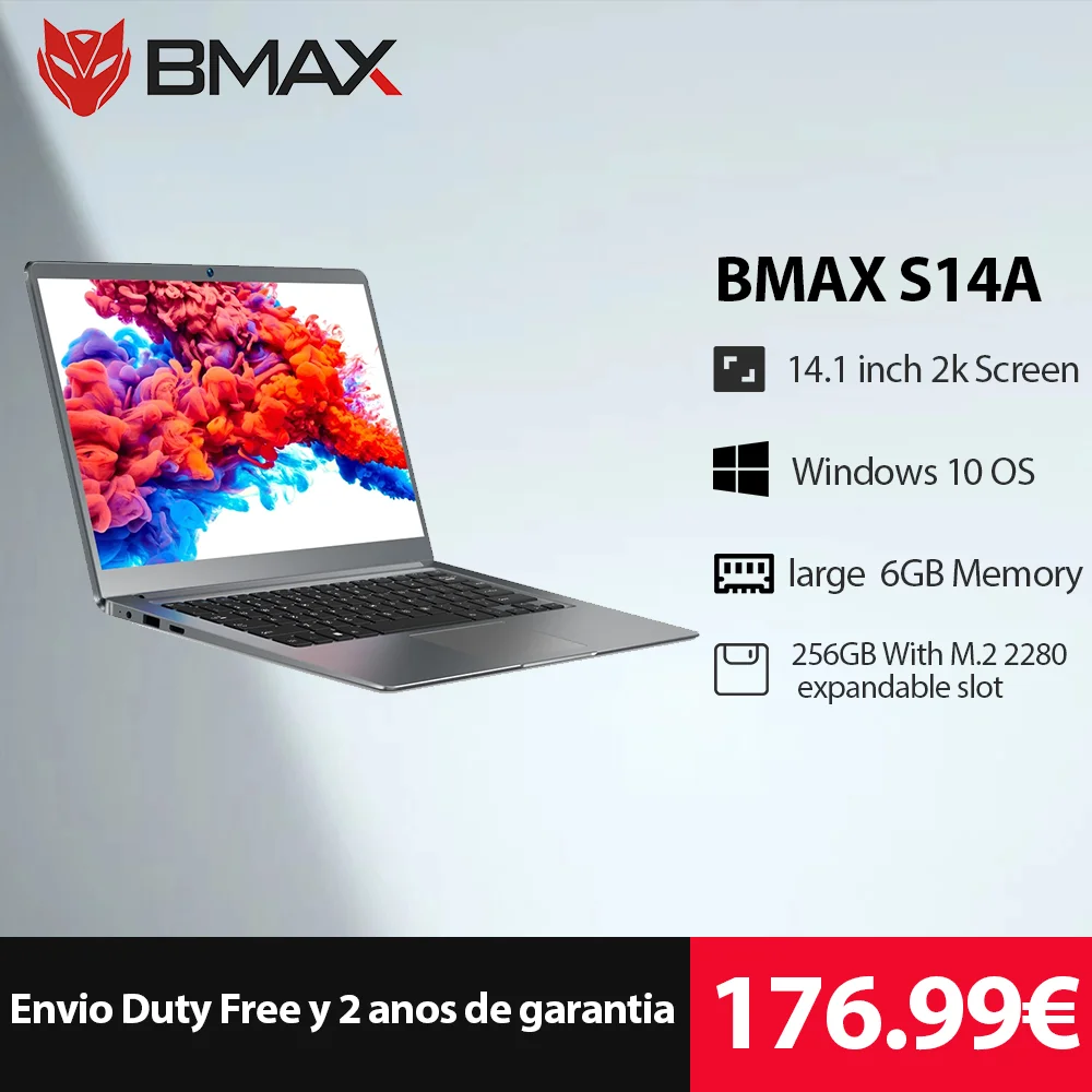 BMAX S14A 14.1 Inch Laptop Intel N3350 CPU 6GB RAM 256GB SSD Windows 10 ...