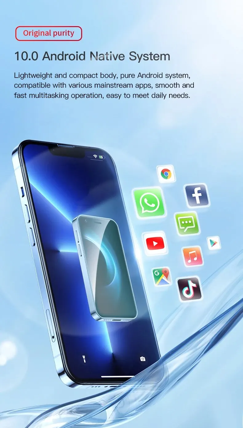 SOYES XS16 Mini 4G LTE Android10.0 Smartphone 3GB RAM 64GB ROM 3" Display 5MP Camera Dual SIM ...