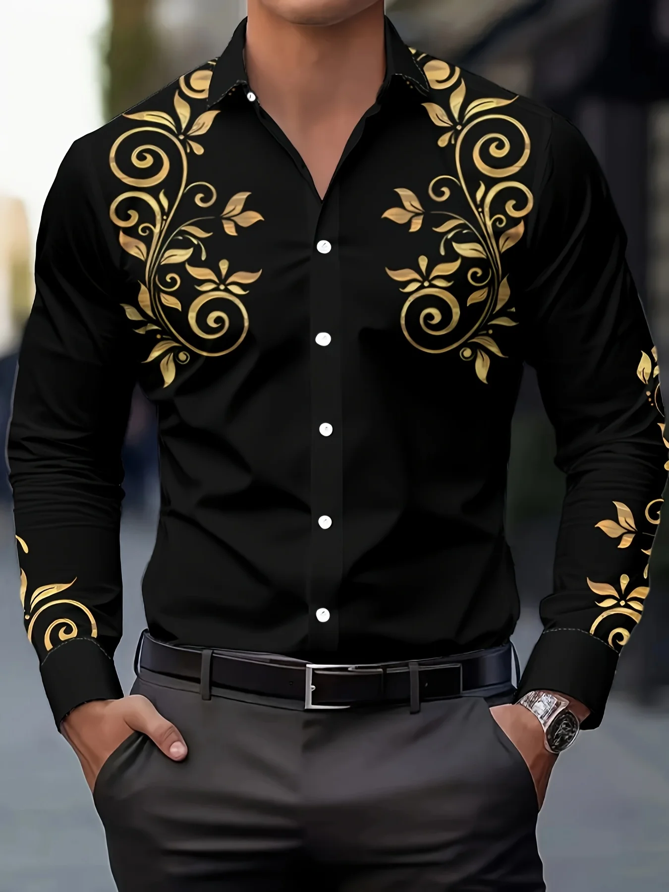 Everyday Comfort Men's Stylish Casual Button-Up Shirt - Breathable ...