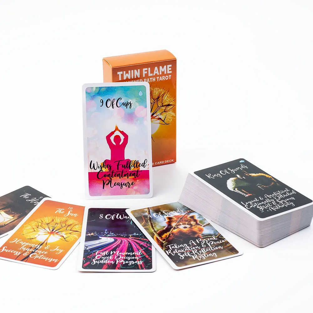 New Arrival 78Cards Twin Flame Awakened Path Tarot Deck Card 10.3x6cm ...