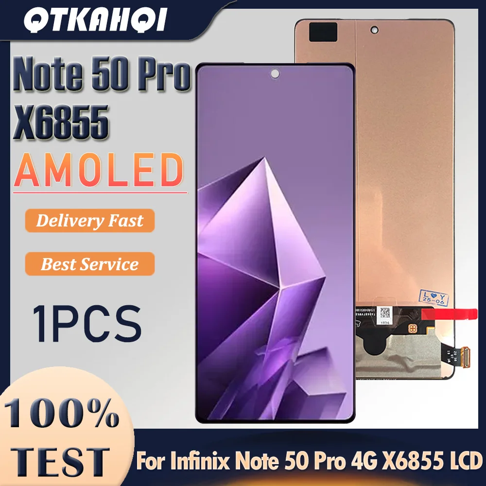 Pantalla AMOLED de 6,78 pulgadas para Infinix Note 50 Pro 4G LCD X6855 ...
