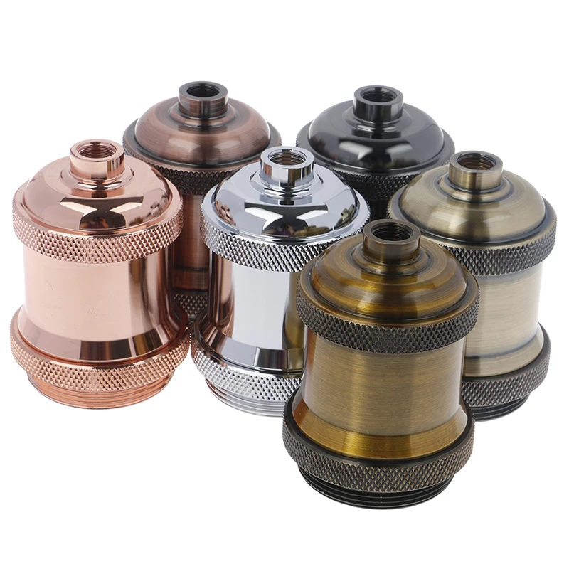 Edison Lamp Holder E27 E26 Screw Bulb BaseAluminum Light Socket Industrial Retro Fittings Lamp ...
