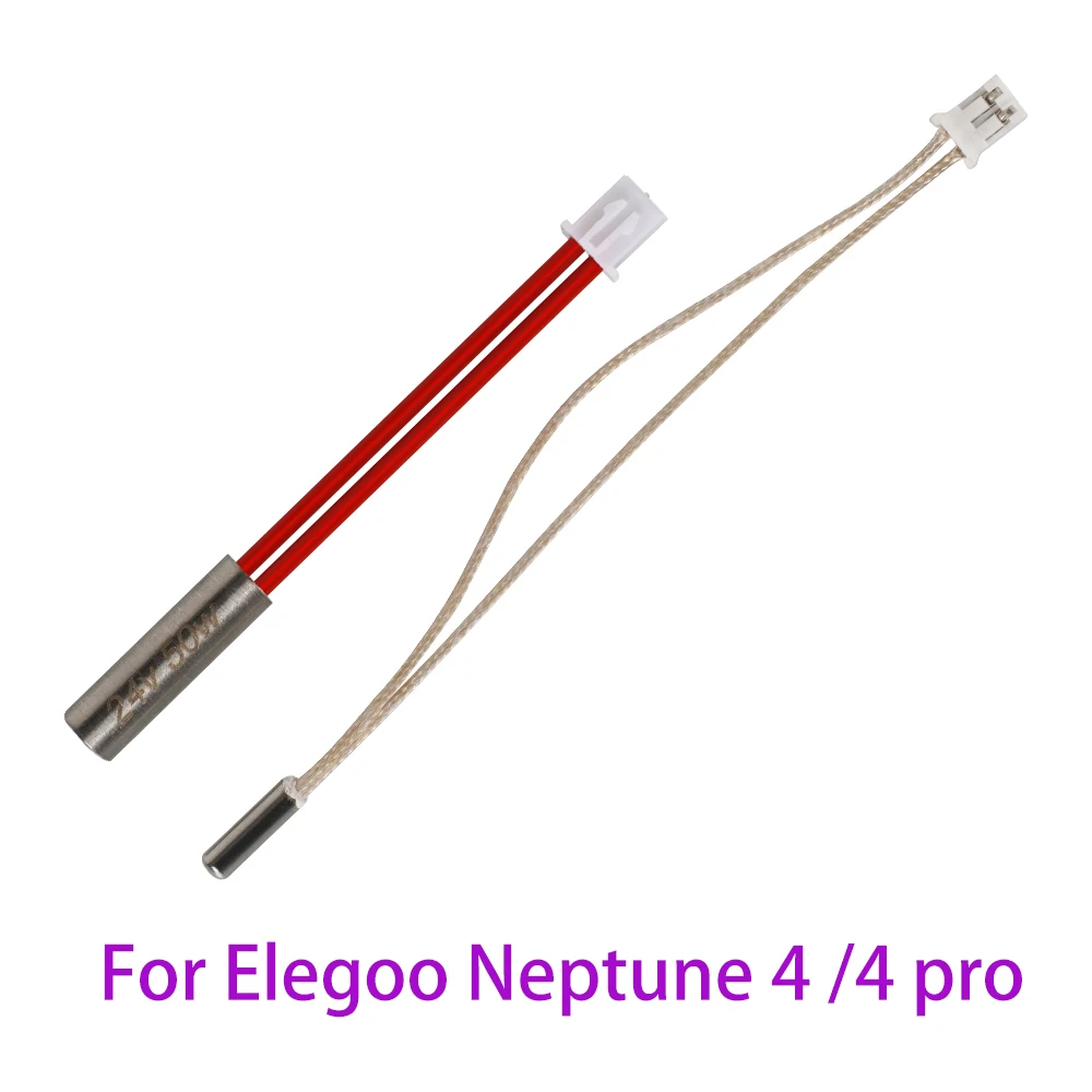 For Elegoo Neptune 4/4 pro Thermistor Cartridge Heater 24V 50W For ...