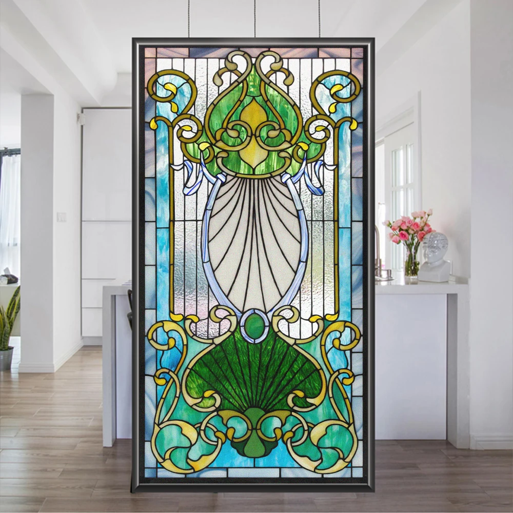 Tiffany-Style-Privacy-Glass-Window-Film-PVC-Sun-Blocking-Glue-Free ...