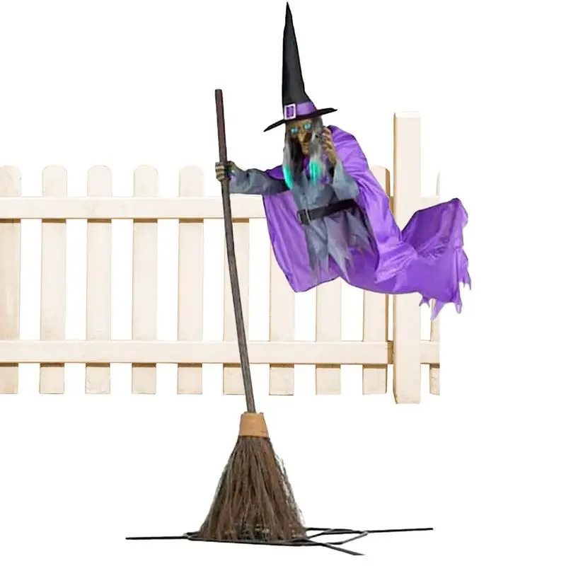 Flying-Witch-Halloween-Decor-Animatronics-Halloween-Props-With-Scary ...
