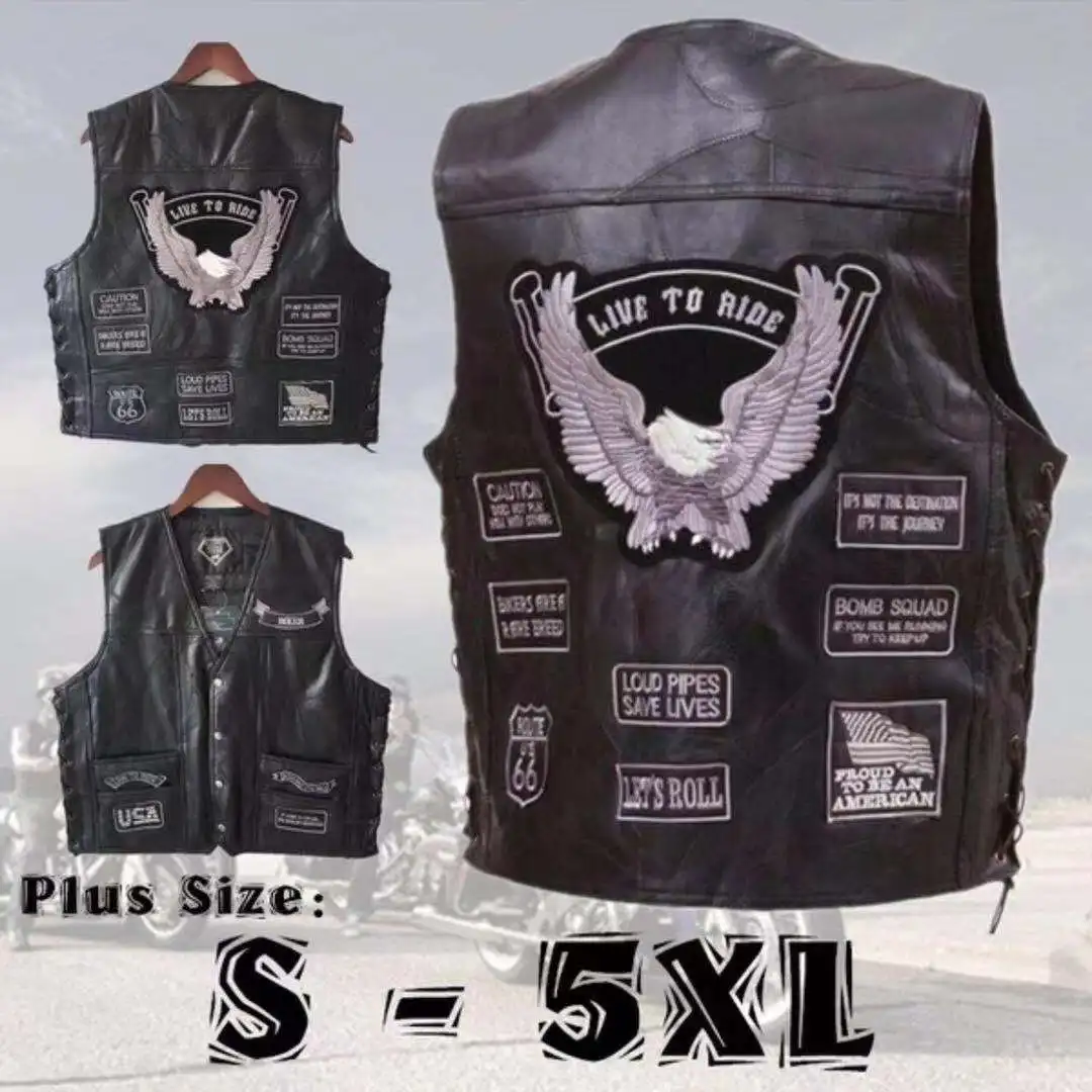 Motorcycle-Style-Harley-Motorcycle-Riding-Vest-Men-s-Leather-Vest ...