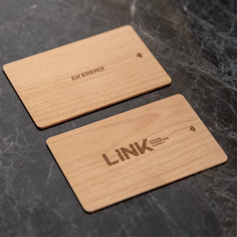 RFID-waterproof-wooden-business-card-COB-high-frequency-wooden-chip ...