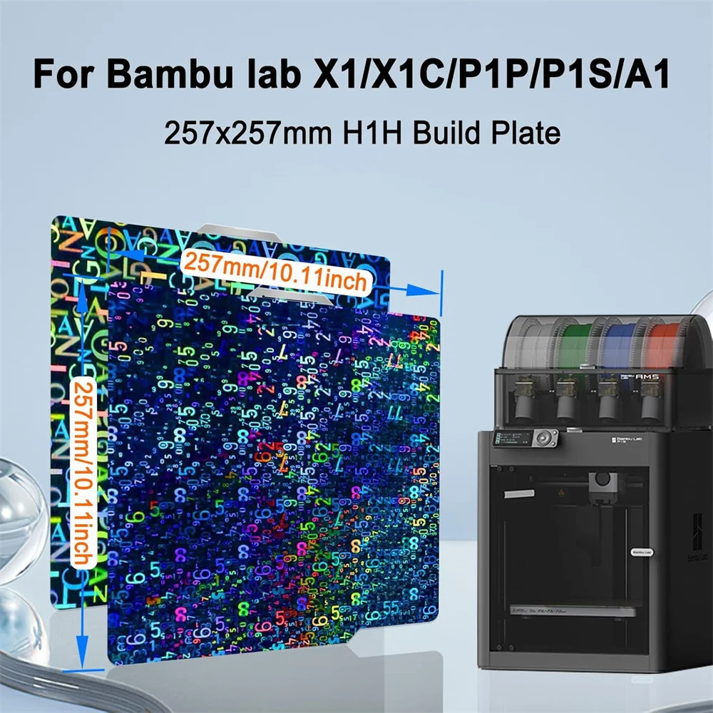 257x257mm-H1H-Build-Plate-for-Bambu-Lab-A1-X1C-X1-X1E-P1P-P1S-Smooth ...