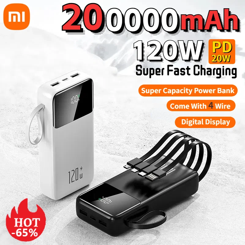 Xiaomi-Hot-200000mAh-120W-Power-Bank-Super-Fast-Charging-Powerbank ...