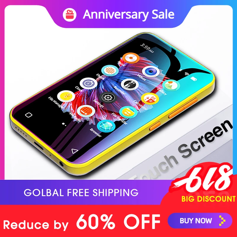 2022 Portátil Wifi Bluetooth Mp4 Mp3 Player 4.0 "tela De Toque Completa ...