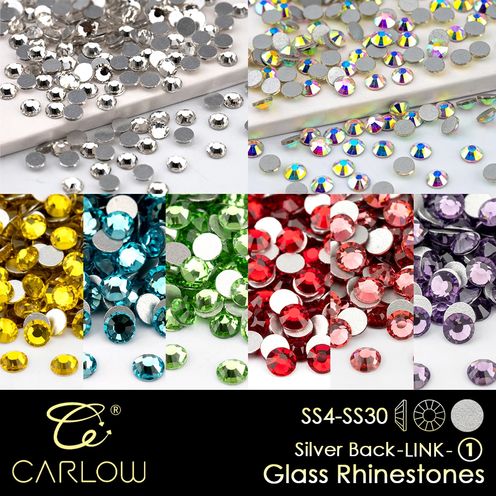CARLOW-SS4-SS30-Glitter-Multicolor-Non-Hotfix-Flatback-Rhinestones ...