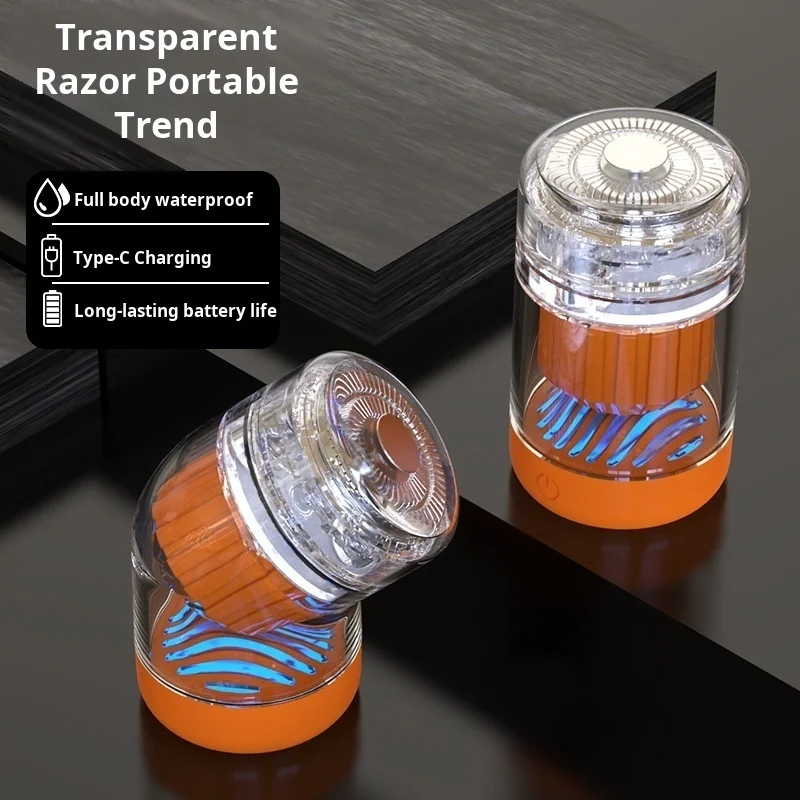 Transparent-new-electric-shaver-Mini-compact-portable-body-washable ...