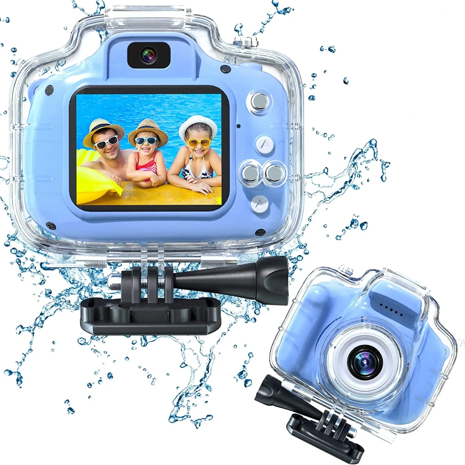 Children Waterproof Camera 2 Inch Lcd Screen Kids Digital Cameras 1080P ...