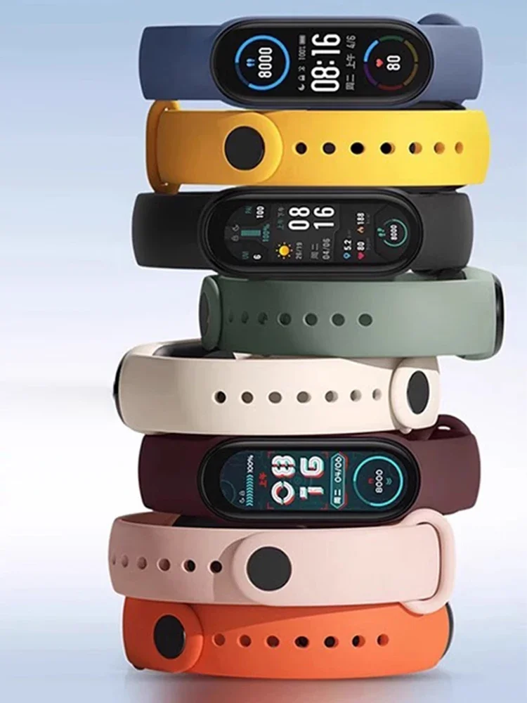 Strap For Xiaomi Mi Band 7 6 Watchbands Miband6 NFC silicone High ...