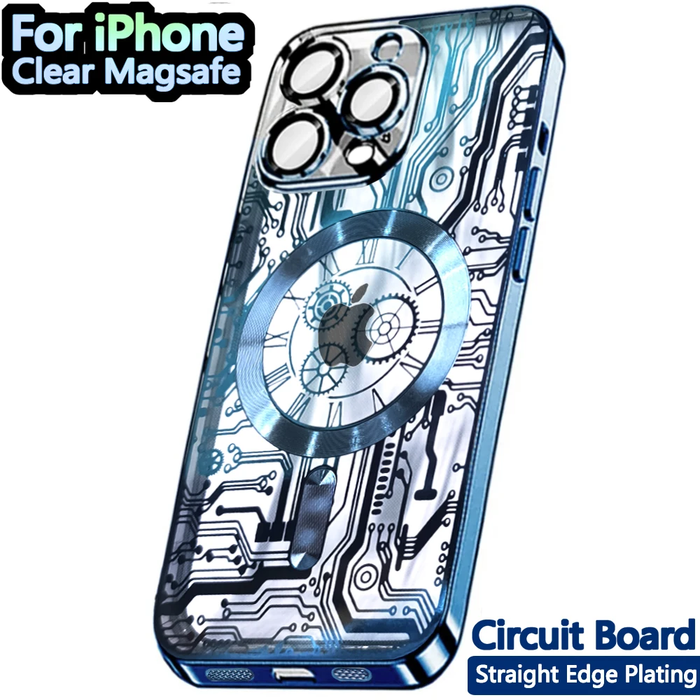Original-Cyberpunk-Plating-Cover-For-Apple-Magsafe-Case-Iphone-15-14 ...