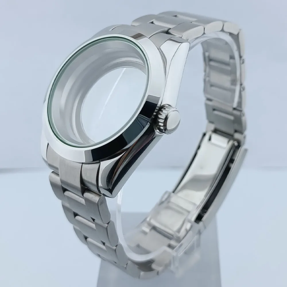 Lightning-Case-39mm-slivery-black-Steel-Box-Fit-NH34-NH35-NH36-Movement ...