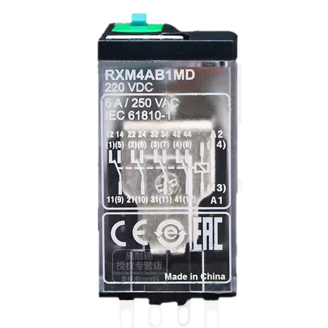 Electrical Control Relay RXM4AB1BD Intermediate Relay - Replacement ...