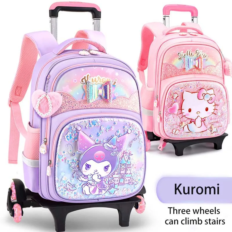 Miniso-Cinnamoroll-Hello-Kitty-Melody-Kuromi-Trolley-School-Bag-Pupils ...