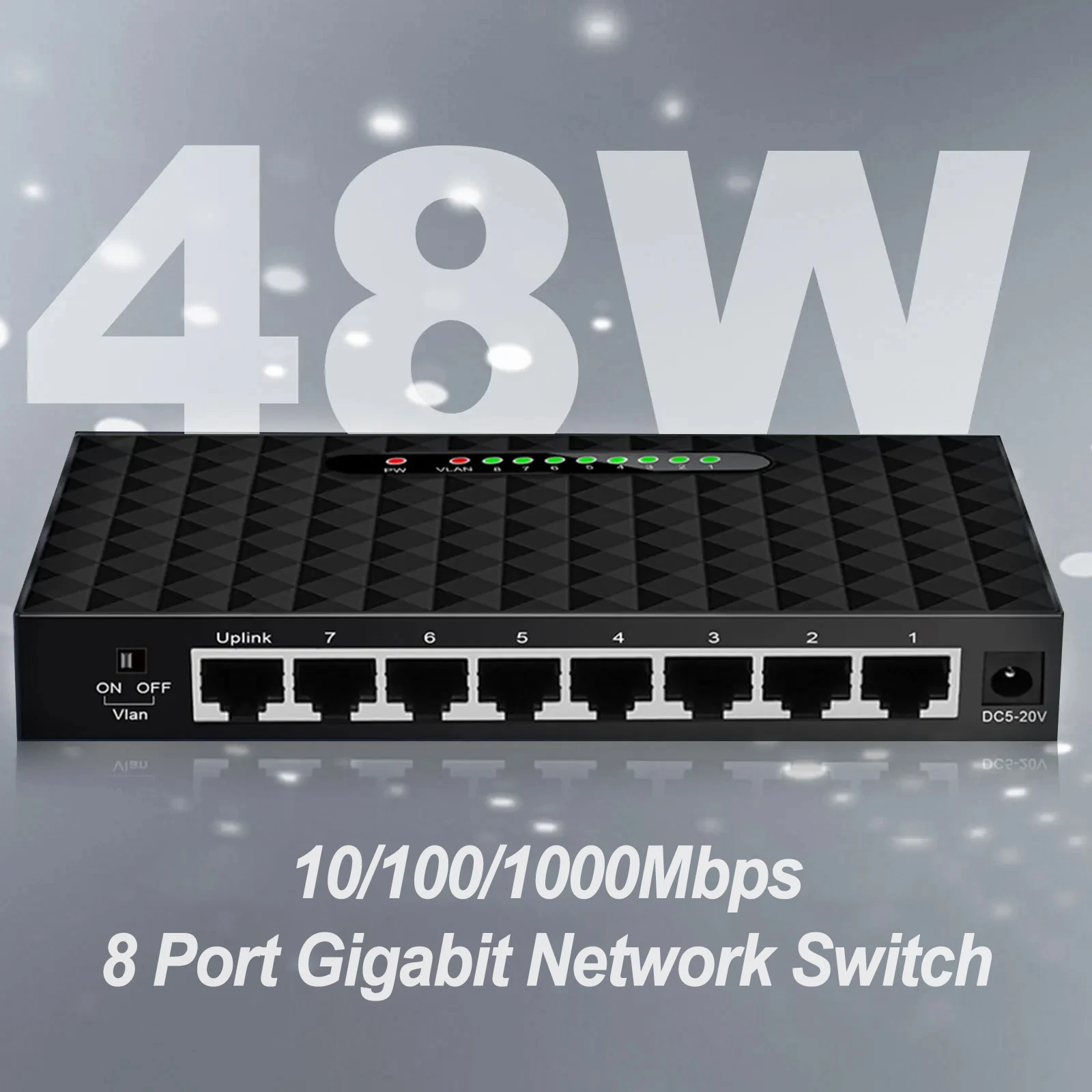 Switch-8-Ports-Gigabit-Ethernet-Network-Switch-1000-Mbps-Smart-Switcher-High-Speed-RJ45-Hub ...