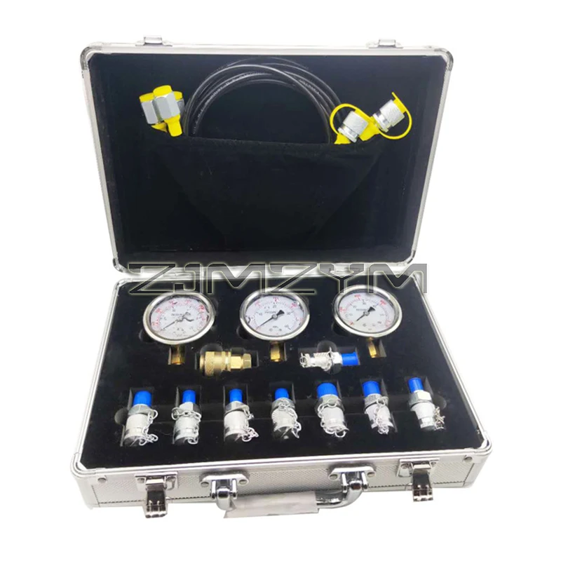 Hydraulic Pressure Test Gauge Kit Tester Coupling for Excavator ...