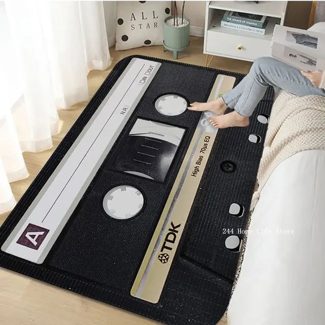 Cassette Tape Door Mat INS Style Soft Bedroom Floor House Laundry Room ...