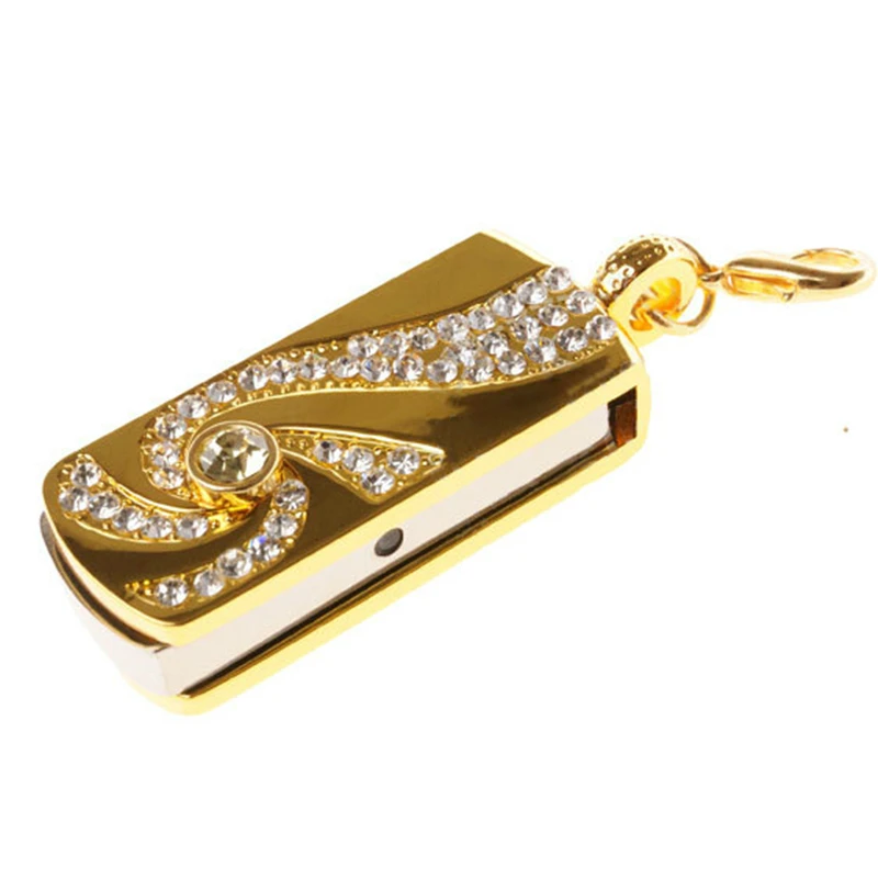 Metal-Crystal-Gold-Stainless-Steel-Key-Chain-Fashion-PenDrive-USB-Flash ...