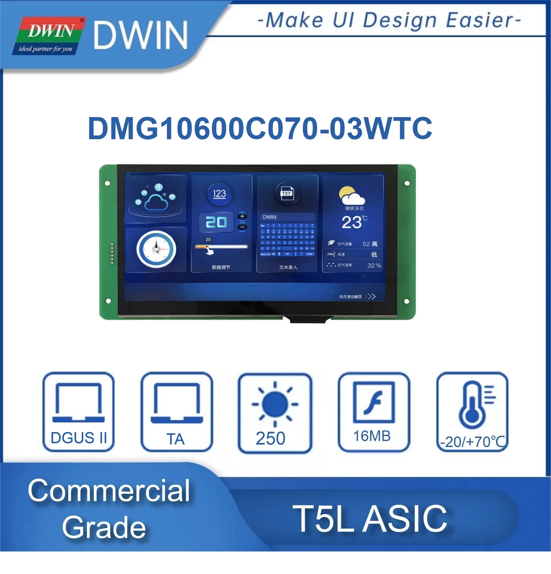 DWIN-LCD-Module-T5L-ASIC-7-Inch-1024-600-IPS-Capative-Touch-Screen-HMI ...