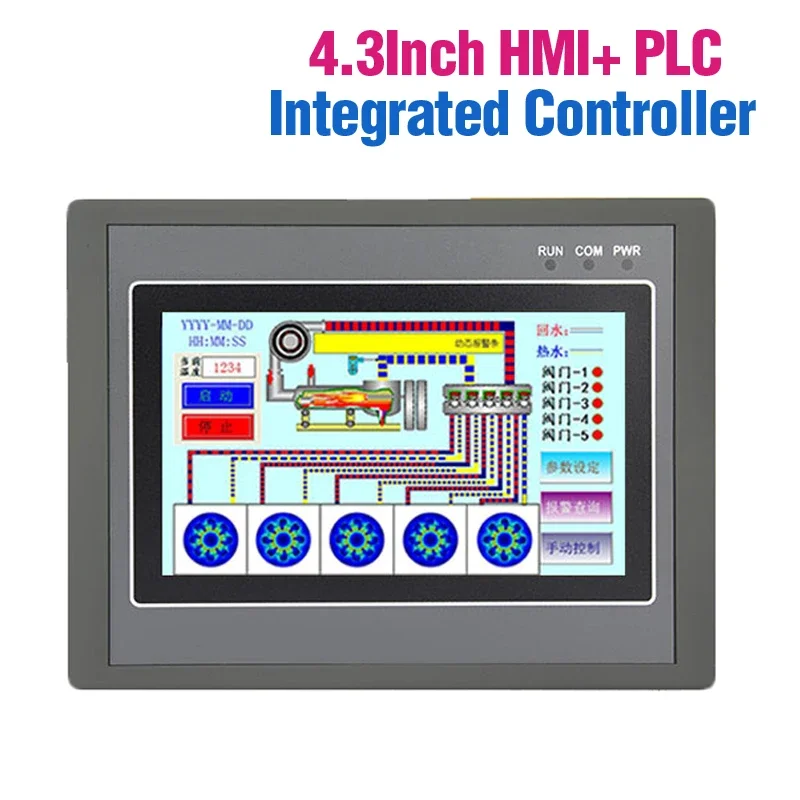 4-3-MX2N-43HB-24M-HMI-PLC-All-in-one-Integrated-Controller-Relay ...