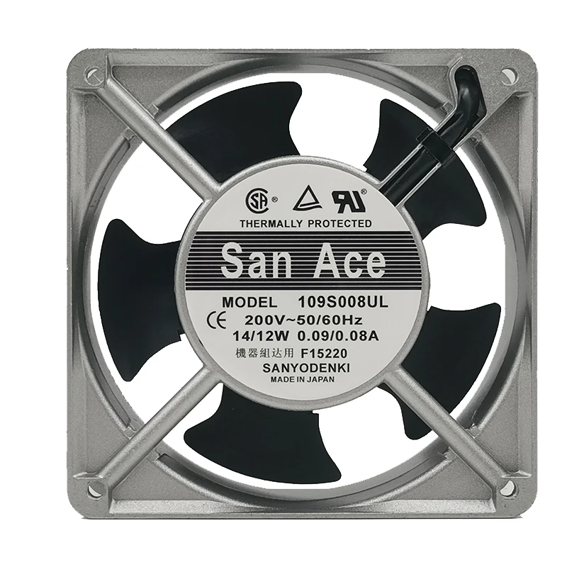 Original for Sanyo 109S008UL AC200V 14/12W 0.09/0.08A 12CM 12038 Cabinet AC Cooling Fan - laptop ...