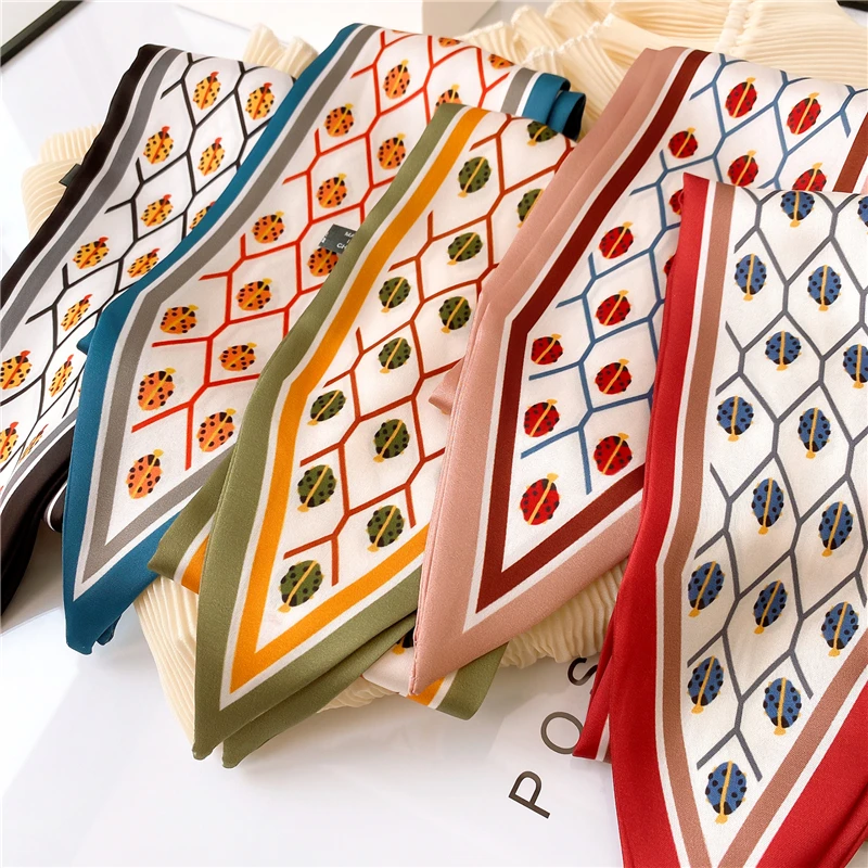 2022-New-Silk-Skinny-Scarf-for-Women-Hair-Neck-Band-Floral-Neckerchief ...