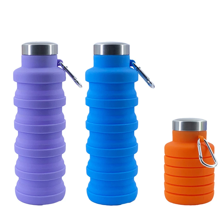 150pcs/lot Silicone Collapsible Bottle Sports Tumbler 500ml/17oz 700ml ...