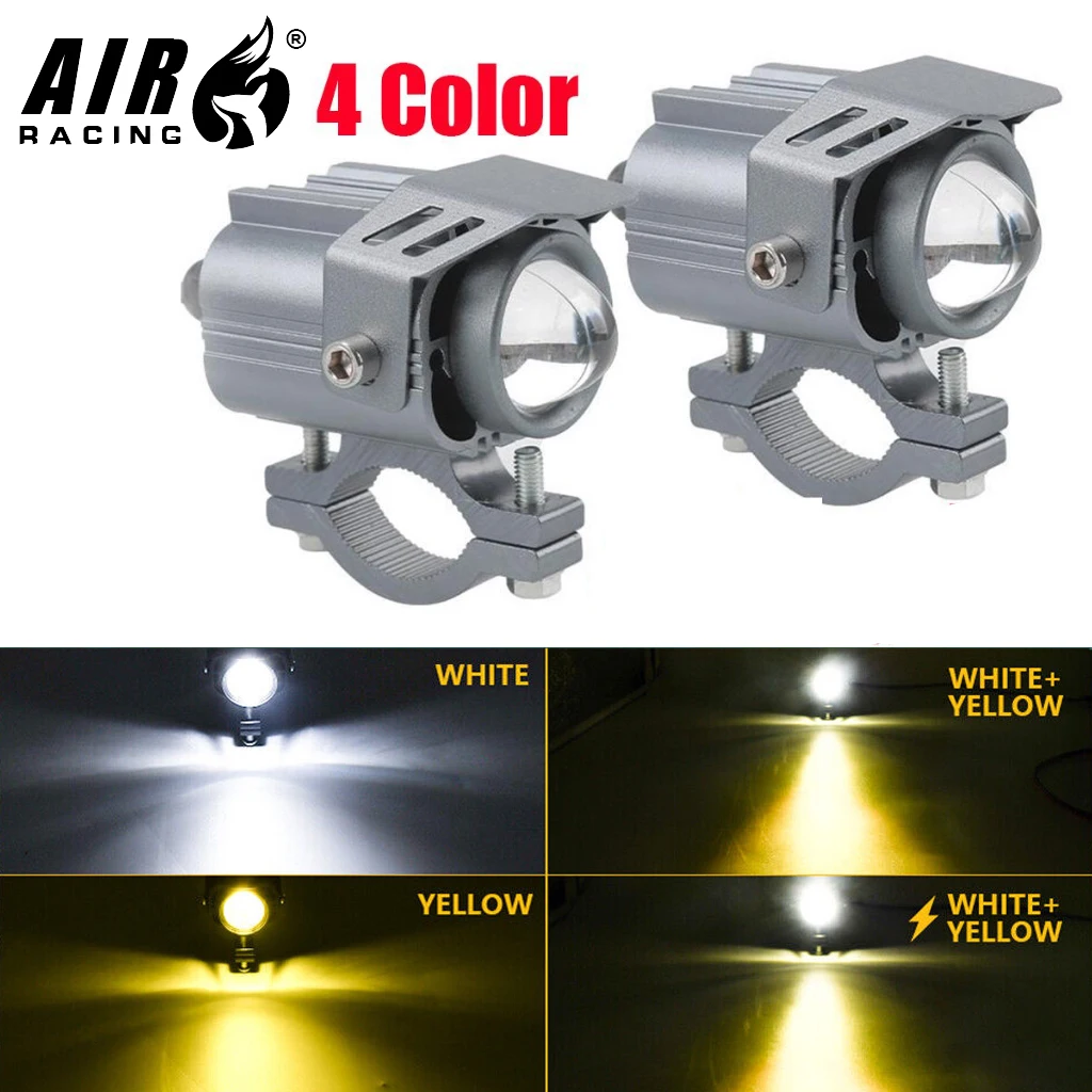 1-2PCS-Super-Bright-Four-color-Motorcycle-Driving-Light-LED-Waterproof ...