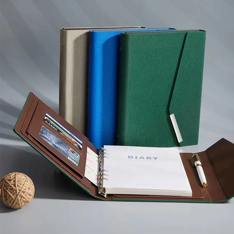 Business-Meeting-Binder-Notebook-6-Holes-line-Magnetic-clasp-Diary ...