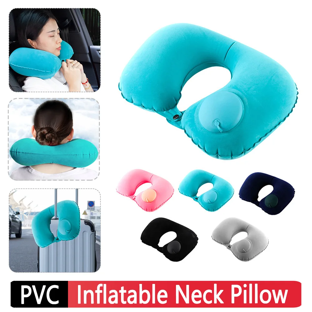 Air-Pillow-Neck-Rest-Headrest-U-Shaped-Flock-Fabric-Soft-Nursing ...