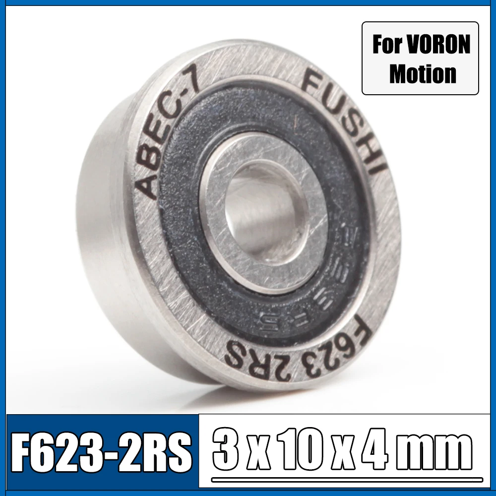 F623RS Bearing 3*10*4 mm ABEC 7 10 Pcs, F623 2RS Flange Ball Bearings ...