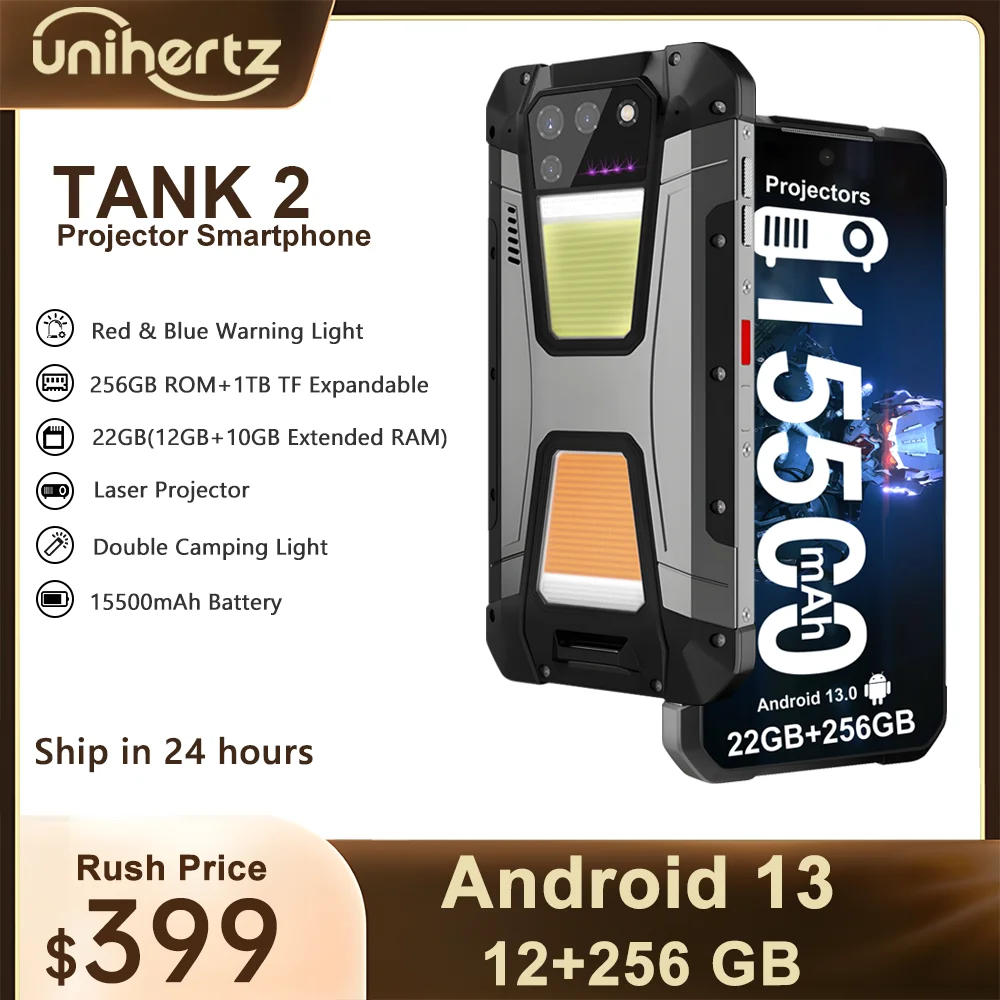 Unihertz-proyector 8849 Tank 2 resistente, 22GB de RAM, 256GB de ROM ...