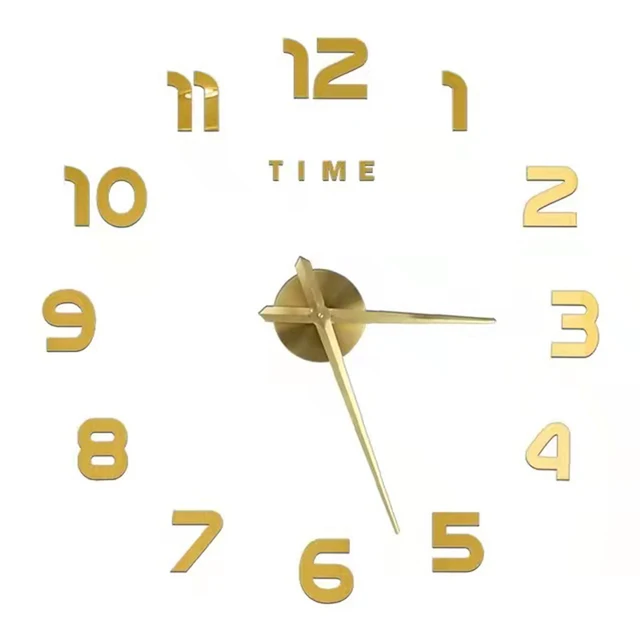 3D Roman Numeral Adhesive Wall Clock - Made Minimal
