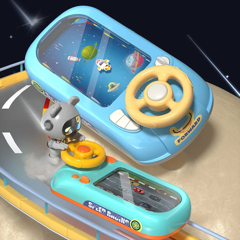 Kids Steering Wheel Driving Toys Simulation Racing Car Electronic ...